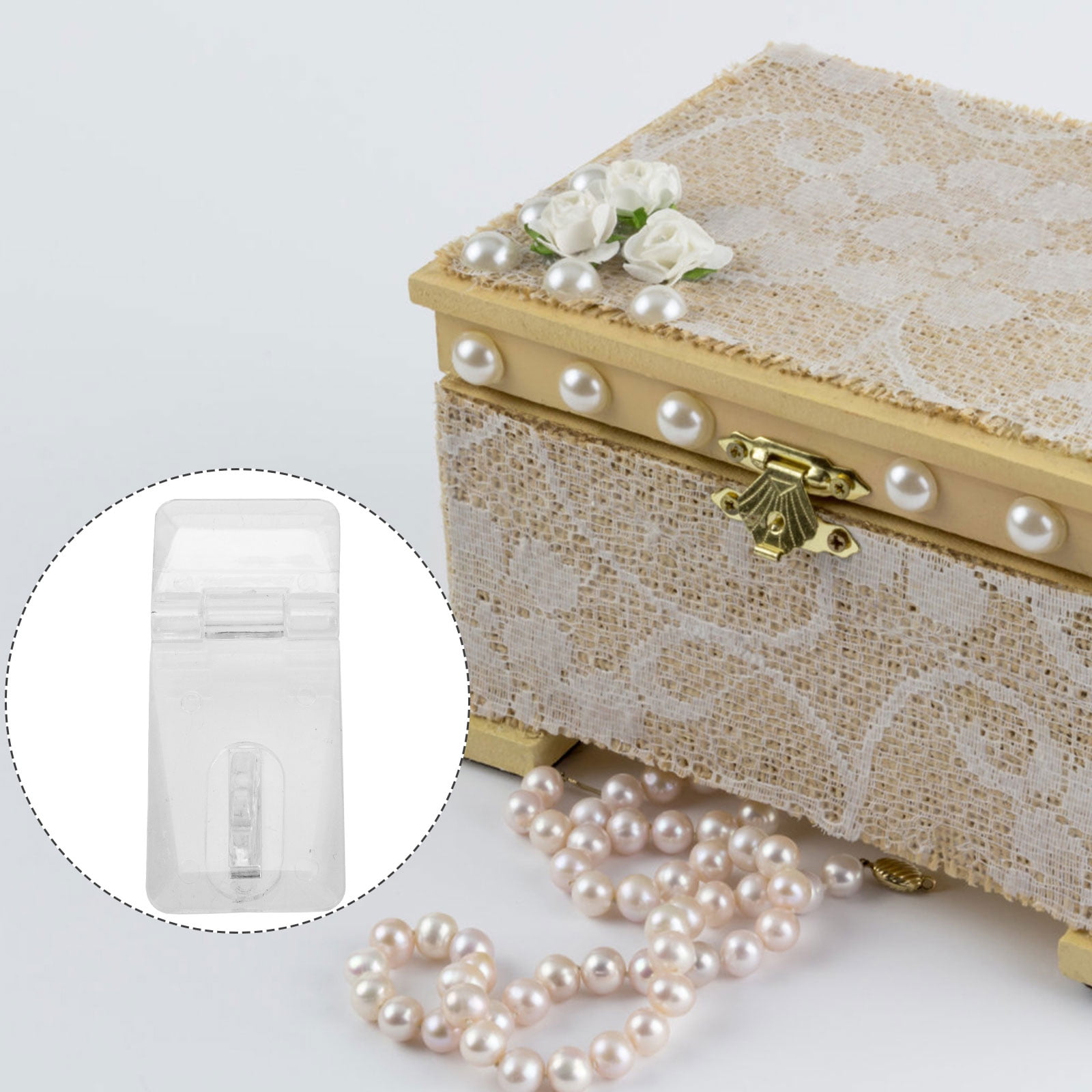 WHAMVOX Clear Acrylic Lock Hasp for Box Use Transparent Hinge Hasps ...