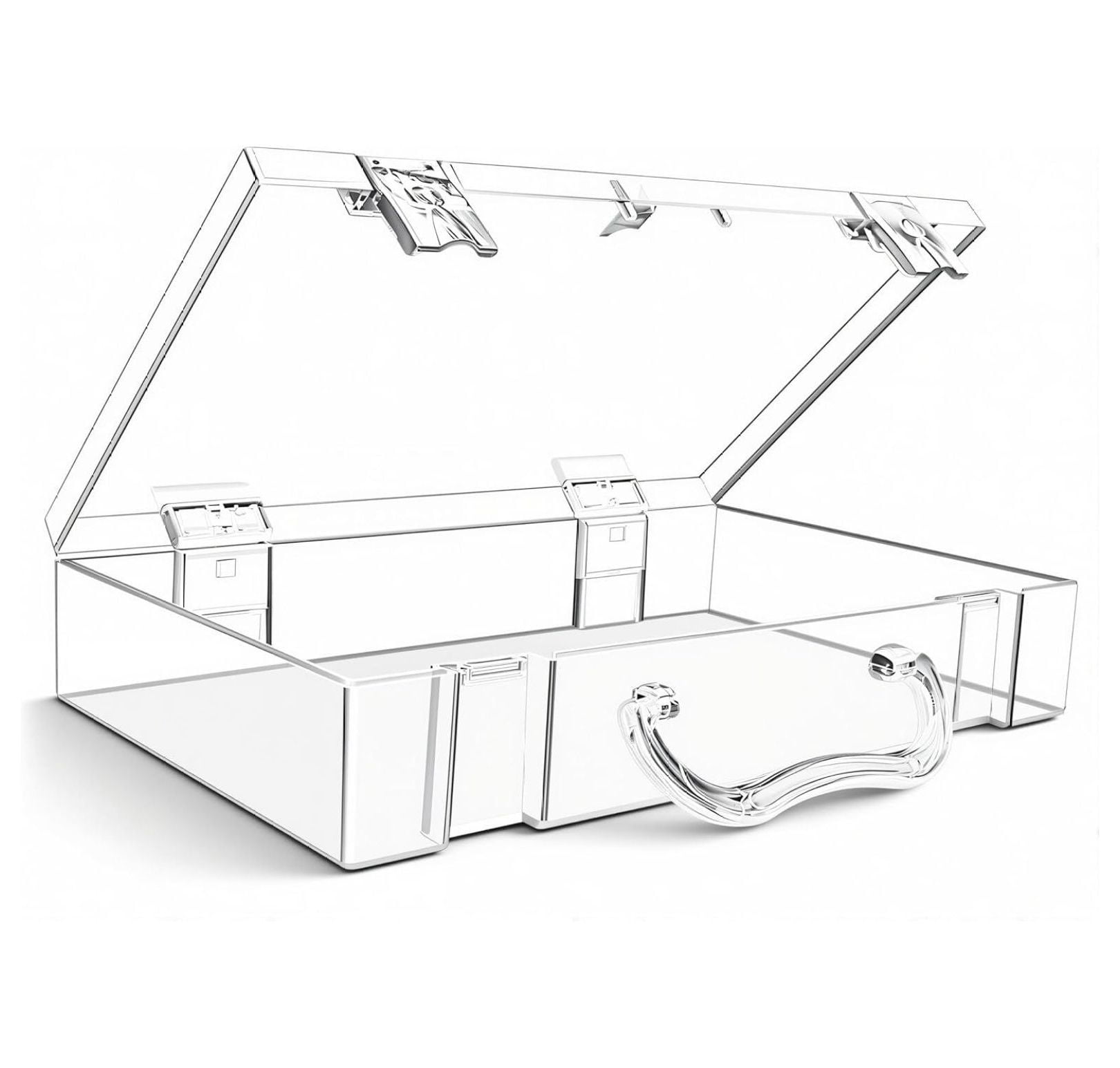 Clear Hinged Plastic Containers,Keepsake Storage Boxes Plastic,Display ...