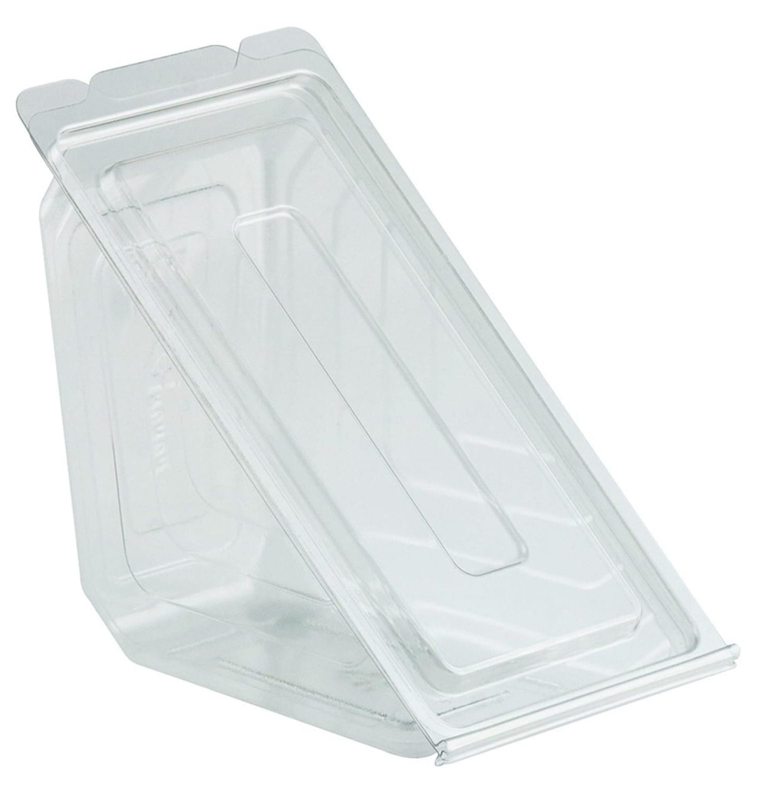 Clear Hinged Sandwich Wedge Container - 250 Per Case - Walmart.com