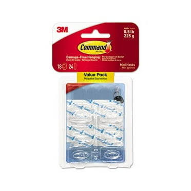 Command Party Mini Spring Clips, Clear, 4 Clips, 6 Strips/Pack ...