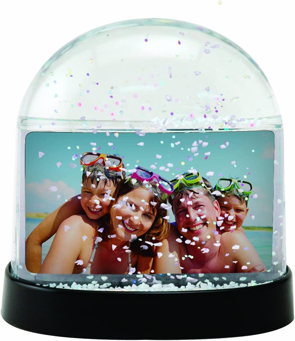 "Unbreakable Clear Plastic Horizontal 2-Picture Insert Snow Globe, 2 ...