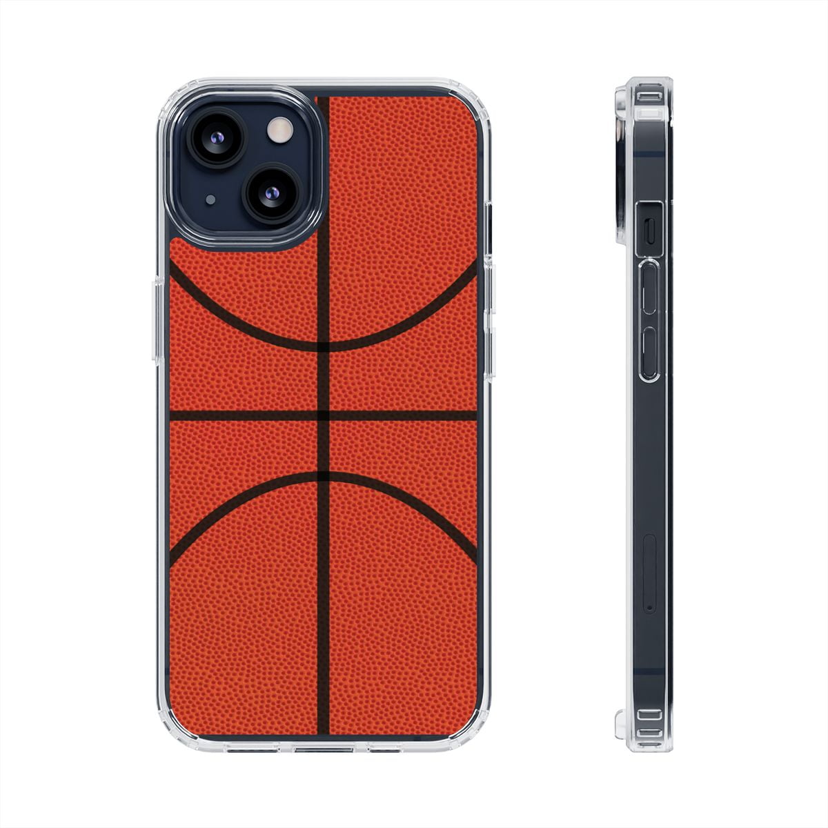 Clear Hybrid Shockproof Case for Apple iPhone 11 - Basketball Texture ...