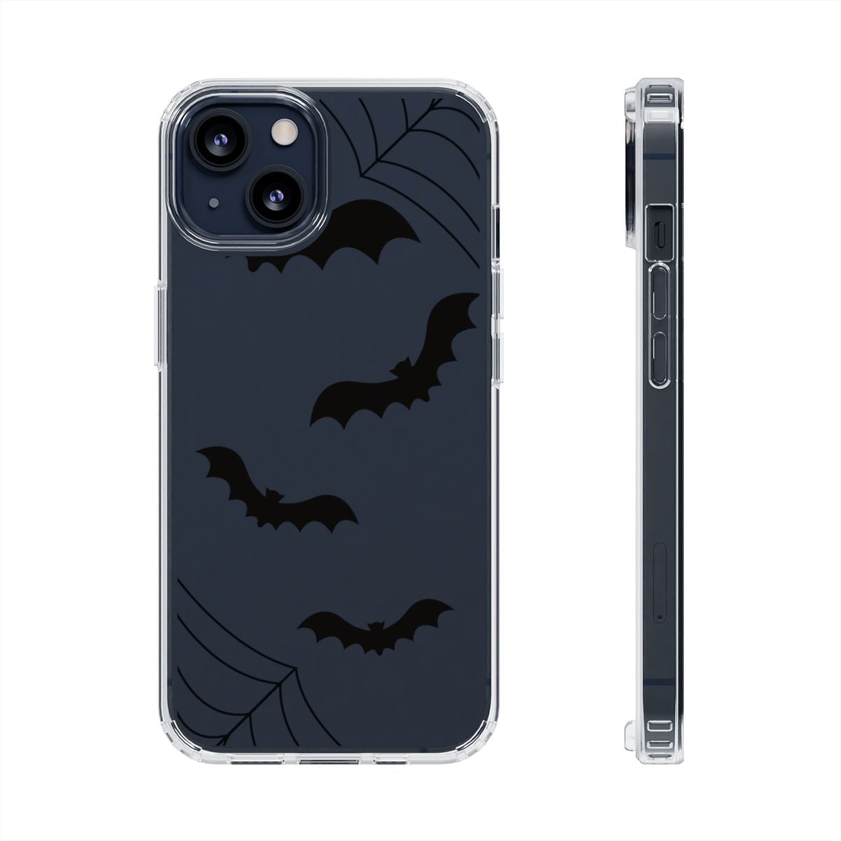 Clear Hybrid Shockproof Case for Apple iPhone 11 - Bats and Spider Web ...