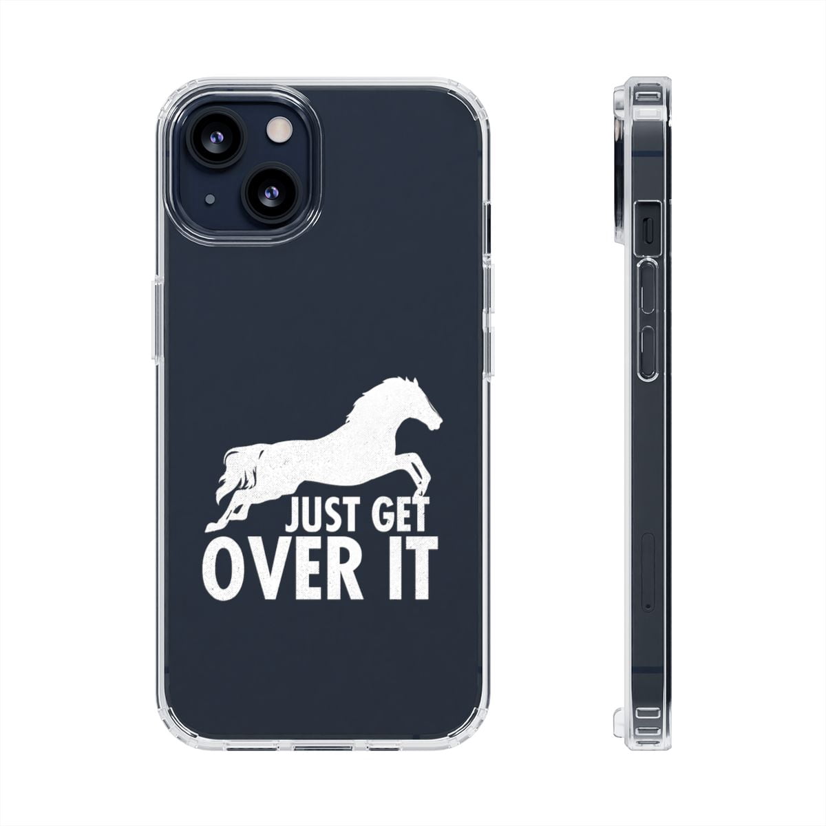 DistinctInk Clear Hybrid Case for Apple iPhone 11 (6.1" Screen) - Horse ...