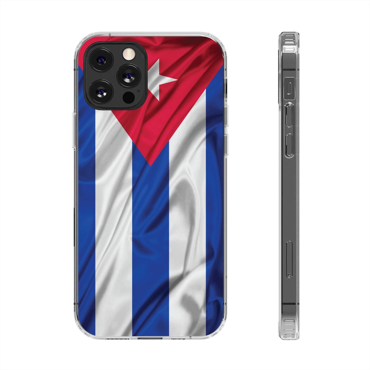 Clear Hybrid Shockproof Case for Apple iPhone 11 PRO - Cuban Flag Red ...