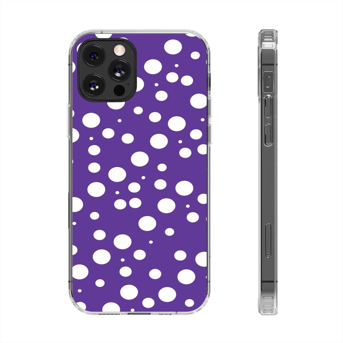 Clear Hybrid Shockproof Case for Apple iPhone 11 PRO - Purple Bubbles ...