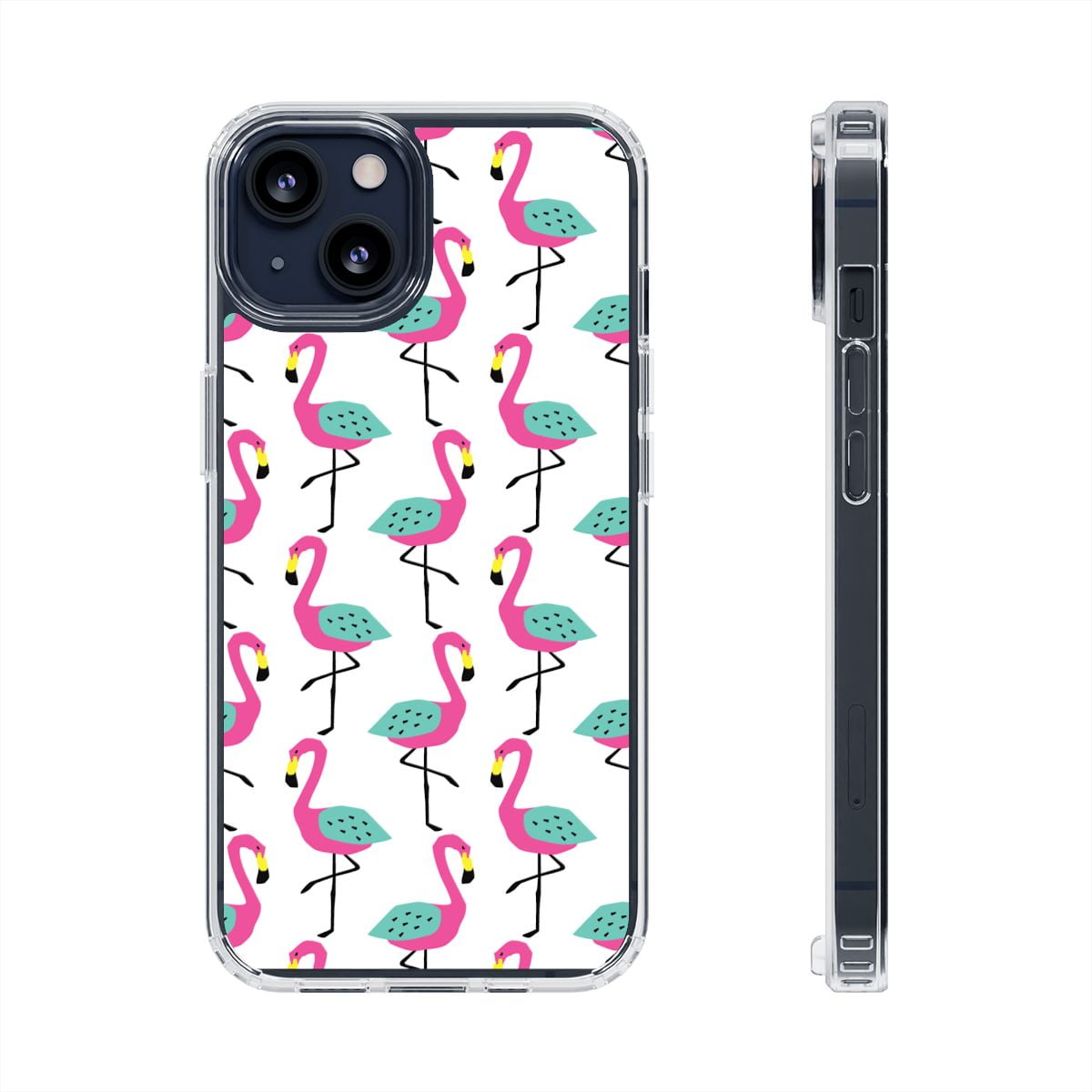 Clear Hybrid Shockproof Case for Apple iPhone 11 - Pink Flamingo Summer ...