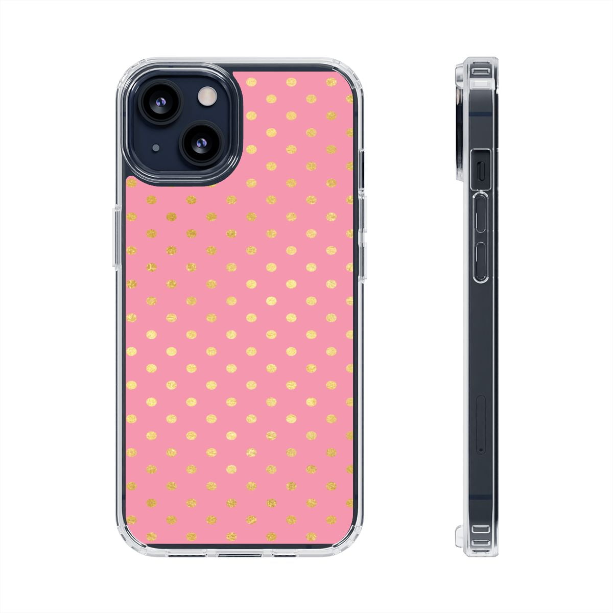Clear Hybrid Shockproof Case for Apple iPhone 11 - Pink Gold Glitter ...