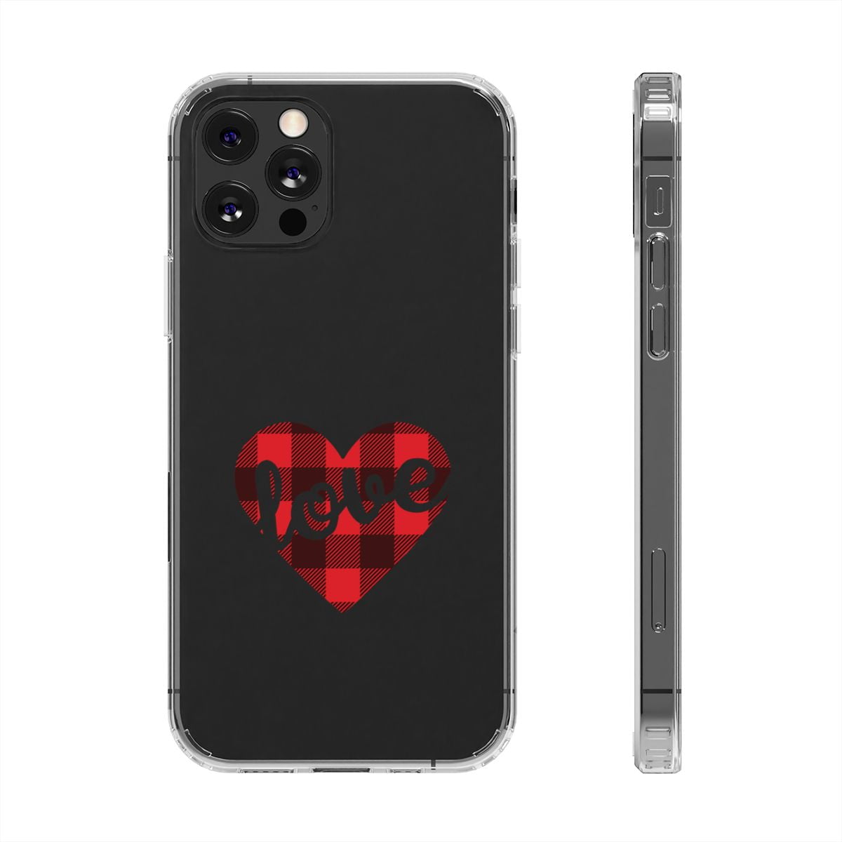 Clear Hybrid Shockproof Case for Apple iPhone 11 Pro MAX - Plaid Love ...
