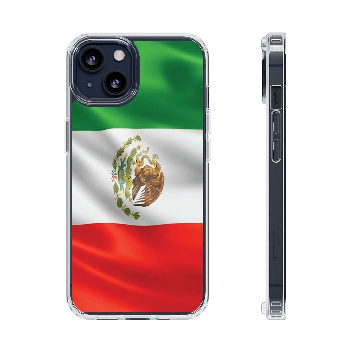 Clear Hybrid Shockproof Case for Apple iPhone 12 MINI - Mexican Flag ...