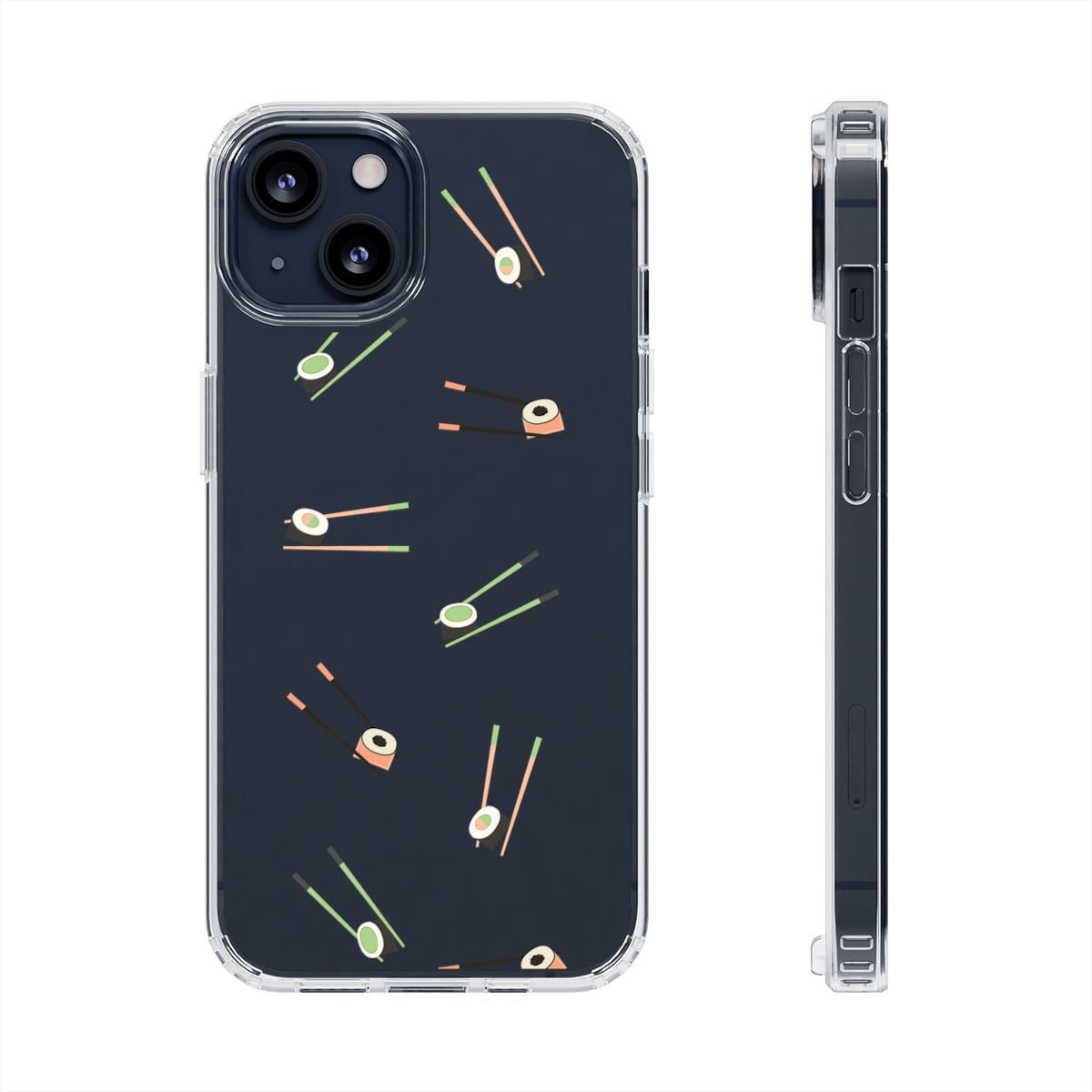 Clear Hybrid Shockproof Case for Apple iPhone 12 MINI - Pastel Sushi ...