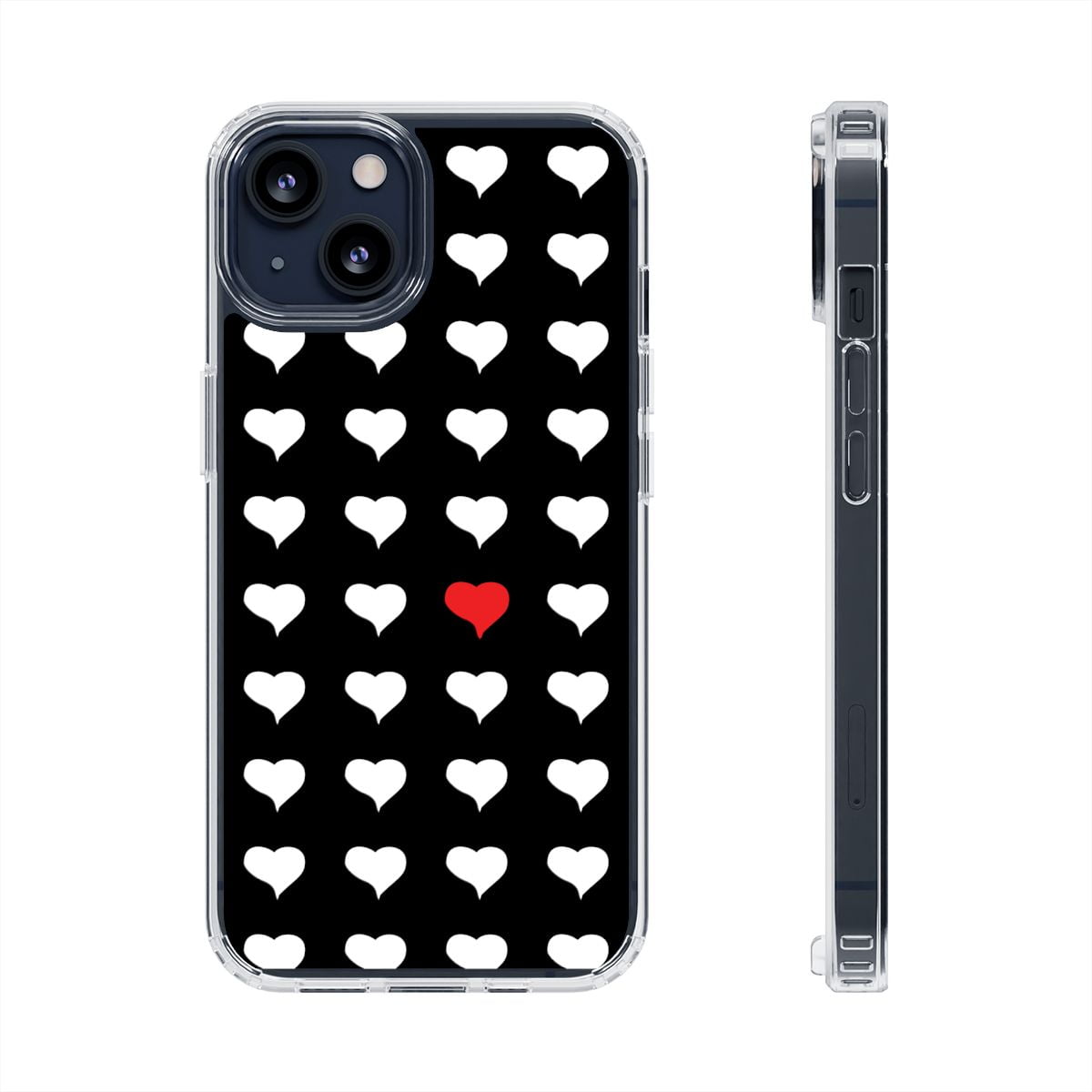 Clear Hybrid Shockproof Case for Apple iPhone 12 MINI - Red and White ...