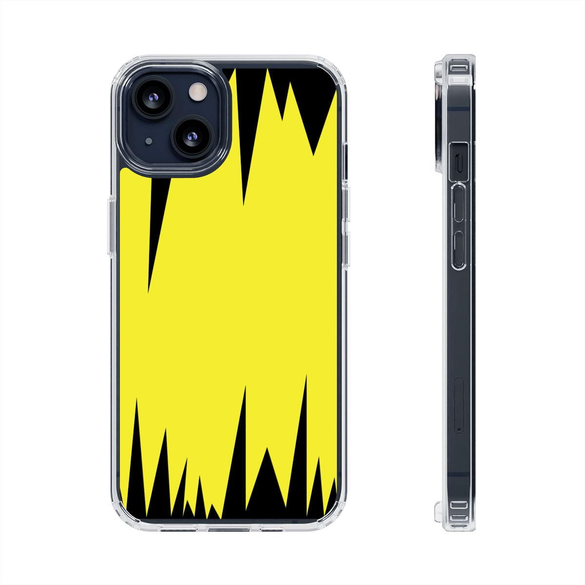 Clear Hybrid Shockproof Case for Apple iPhone 12 MINI - Spiky Yellow ...