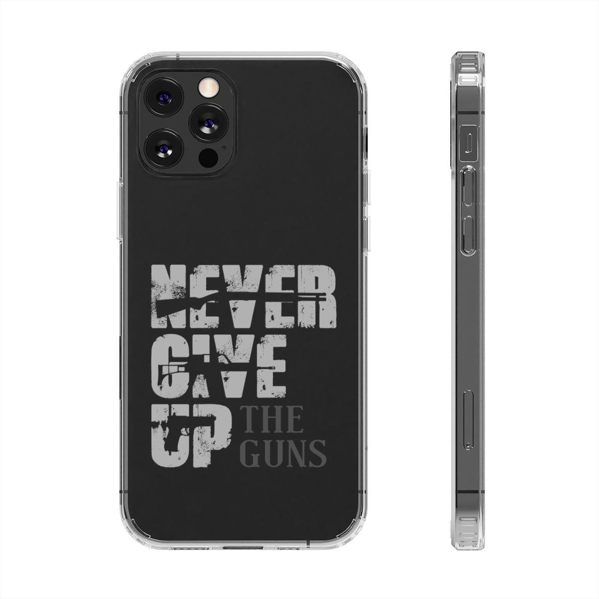 Clear Hybrid Shockproof Case for Apple iPhone 12 PRO - Never Give Up ...
