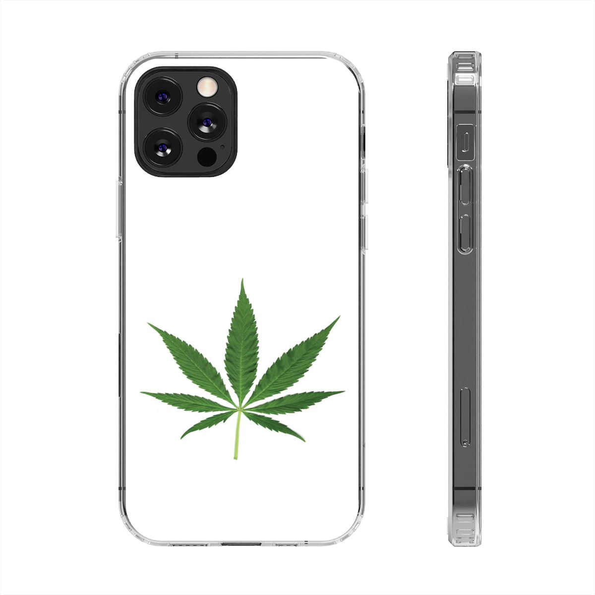 Clear Hybrid Shockproof Case for Apple iPhone 12 Pro MAX - Marijuana ...