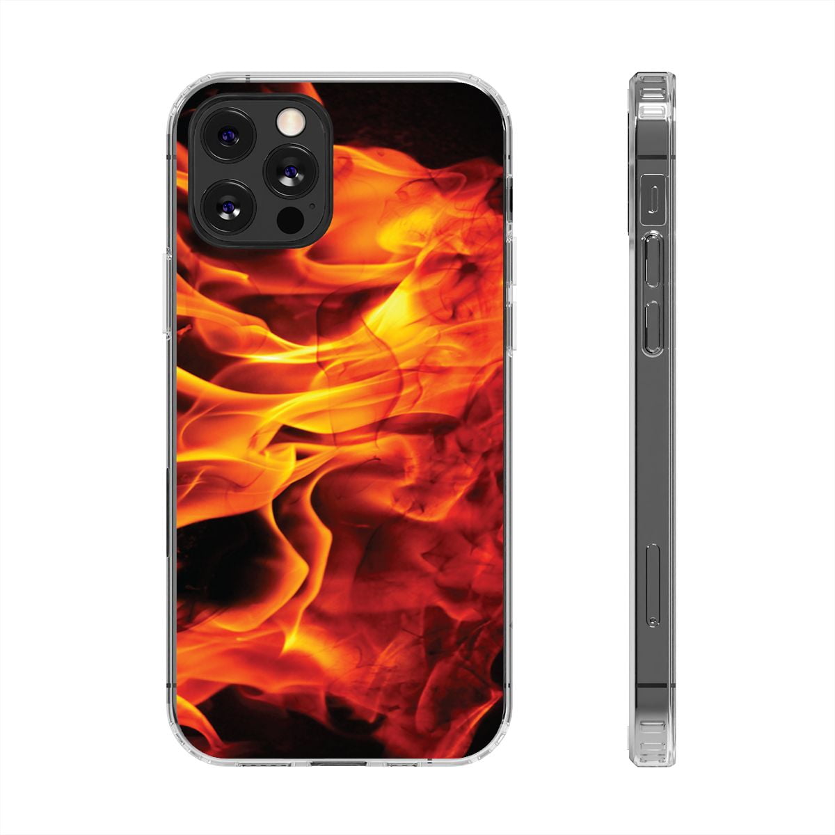 Clear Hybrid Shockproof Case for Apple iPhone 12 Pro MAX - Red Hot ...