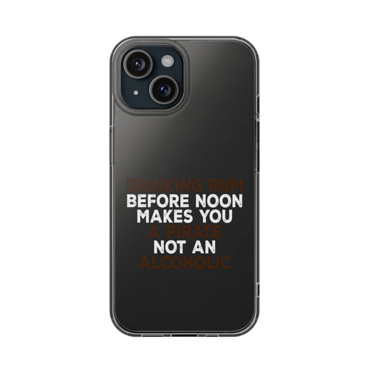 Clear Hybrid Shockproof Case for Apple iPhone 13 MINI - Drinking Rum ...