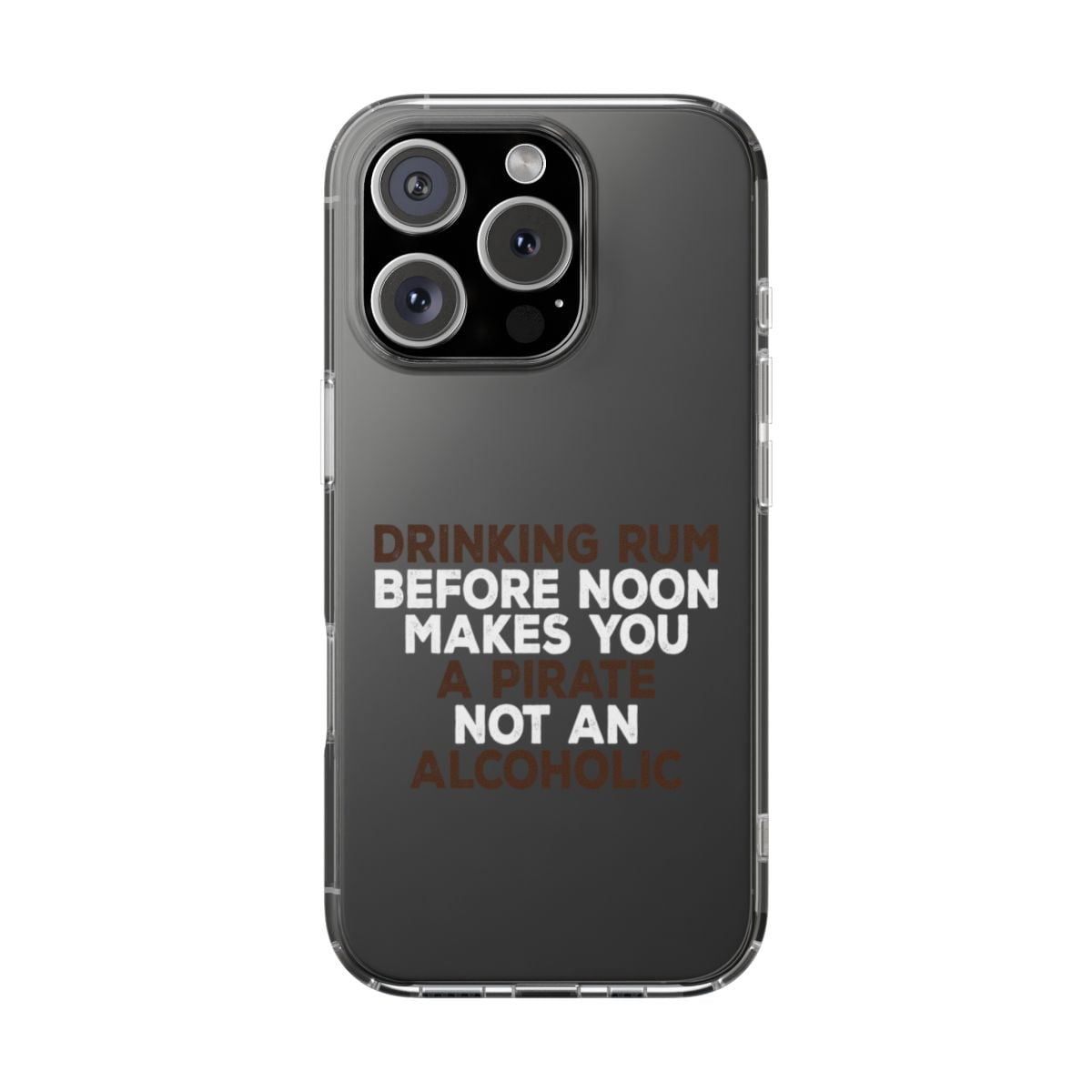 Clear Hybrid Shockproof Case for Apple iPhone 13 PRO - Drinking Rum ...