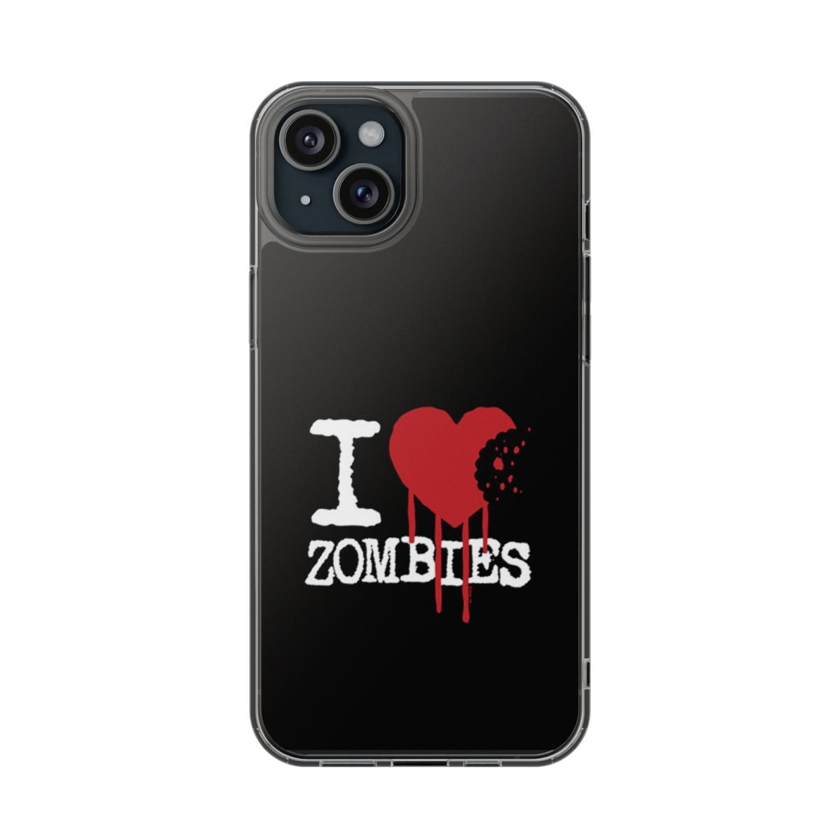 Clear Hybrid Shockproof Case for Apple iPhone 14 PLUS - I Heart Zombies ...