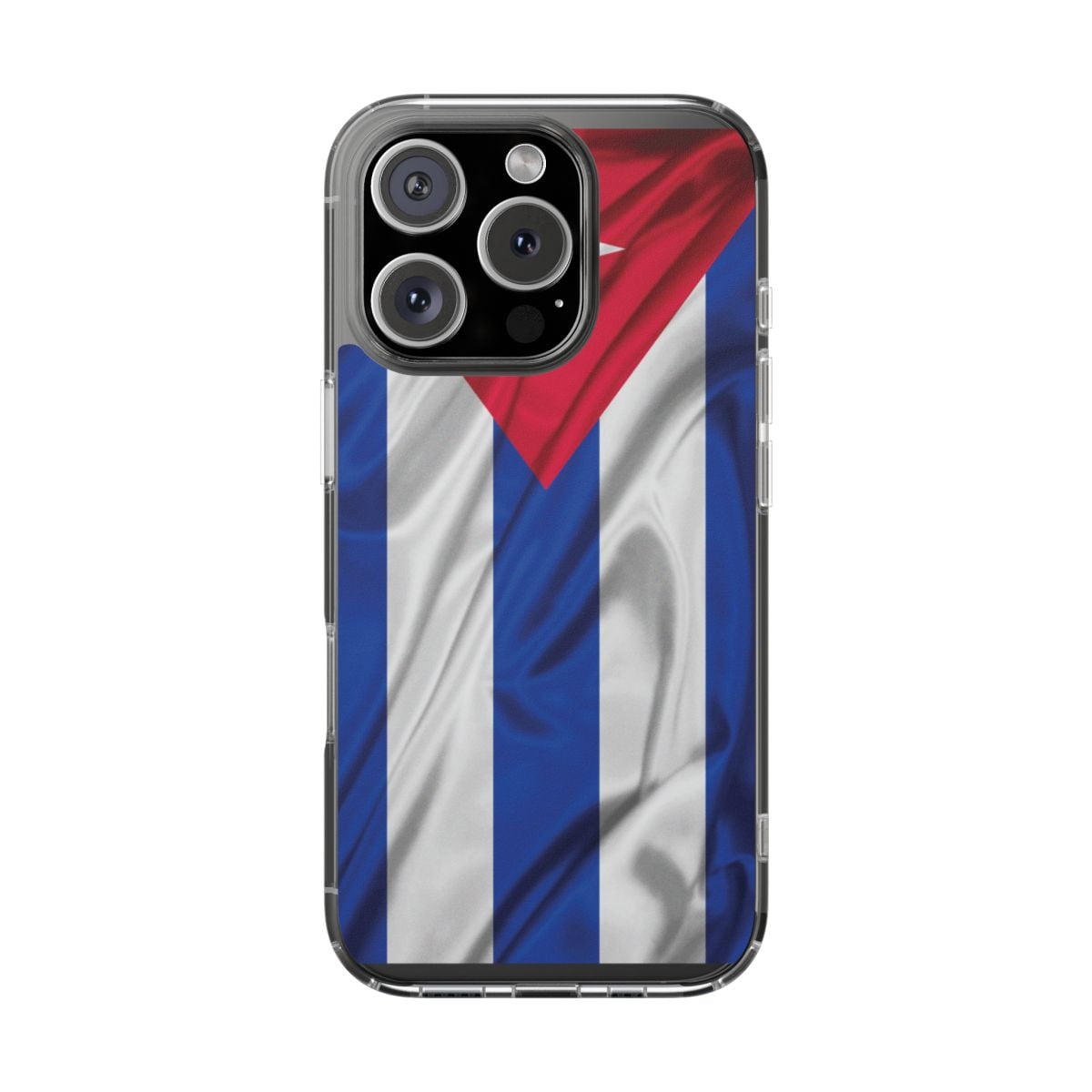 Clear Hybrid Shockproof Case for Apple iPhone 14 PRO - Cuban Flag Red ...