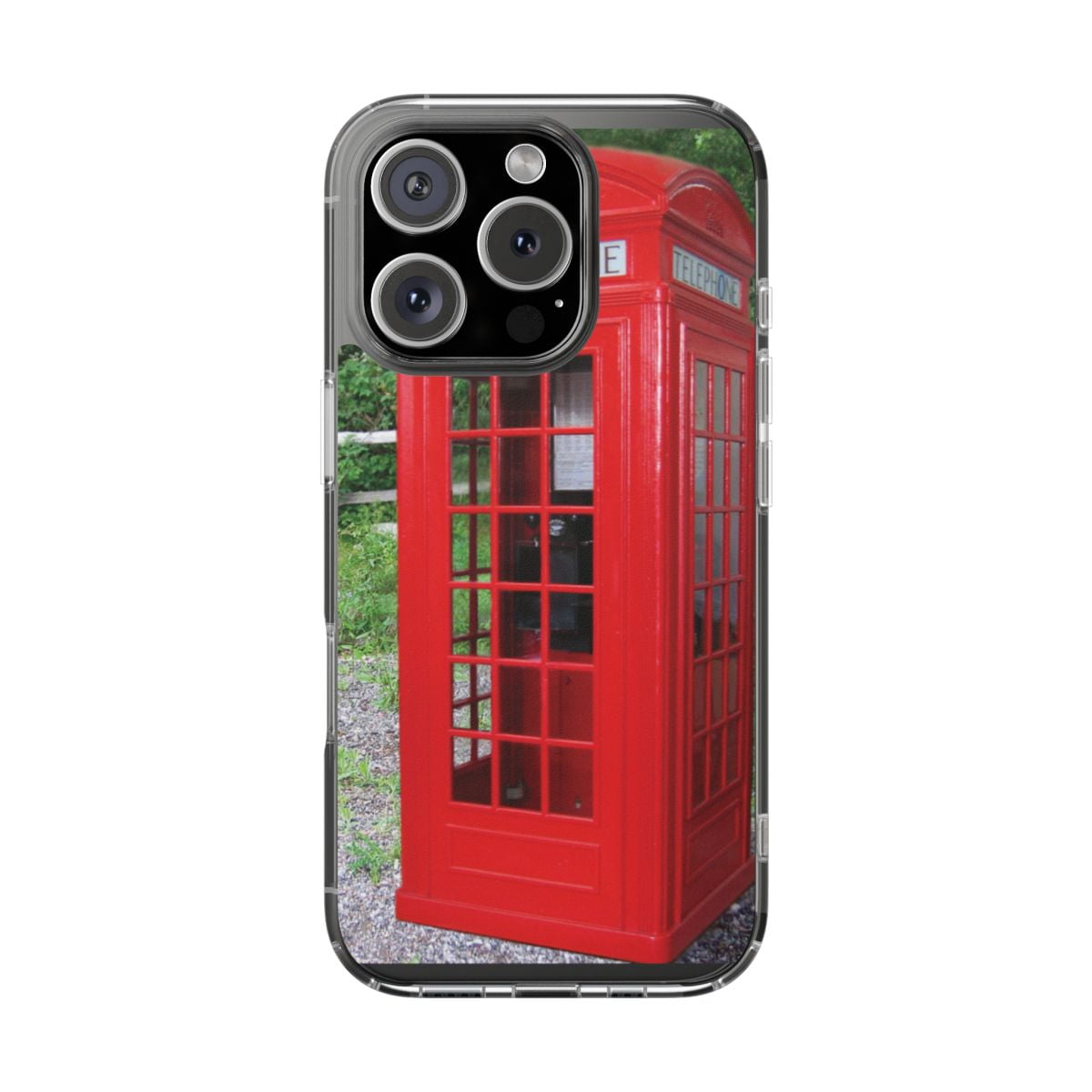 Clear Hybrid Shockproof Case for Apple iPhone 14 PRO - Red London Phone ...