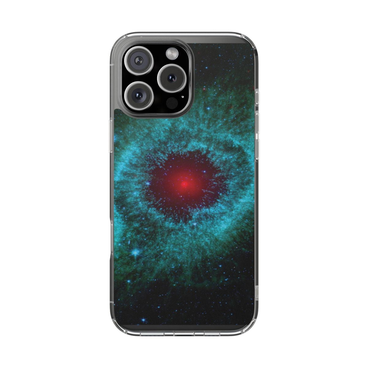 Clear Hybrid Shockproof Case for Apple iPhone 14 Pro MAX - Ethereal Teal Cosmic Nebula Glow ...