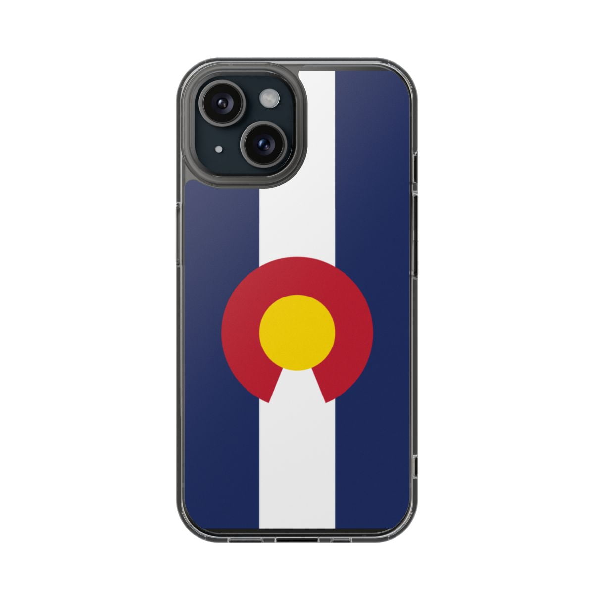 Clear Hybrid Shockproof Case for Apple iPhone 15 - Colorado Flag ...