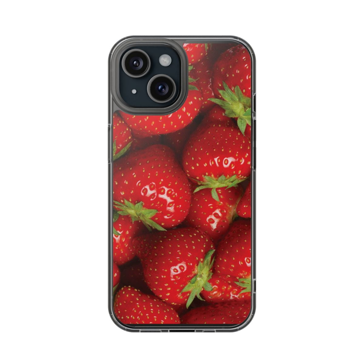 Clear Hybrid Shockproof Case for Apple iPhone 15 - Juicy Bright Red ...
