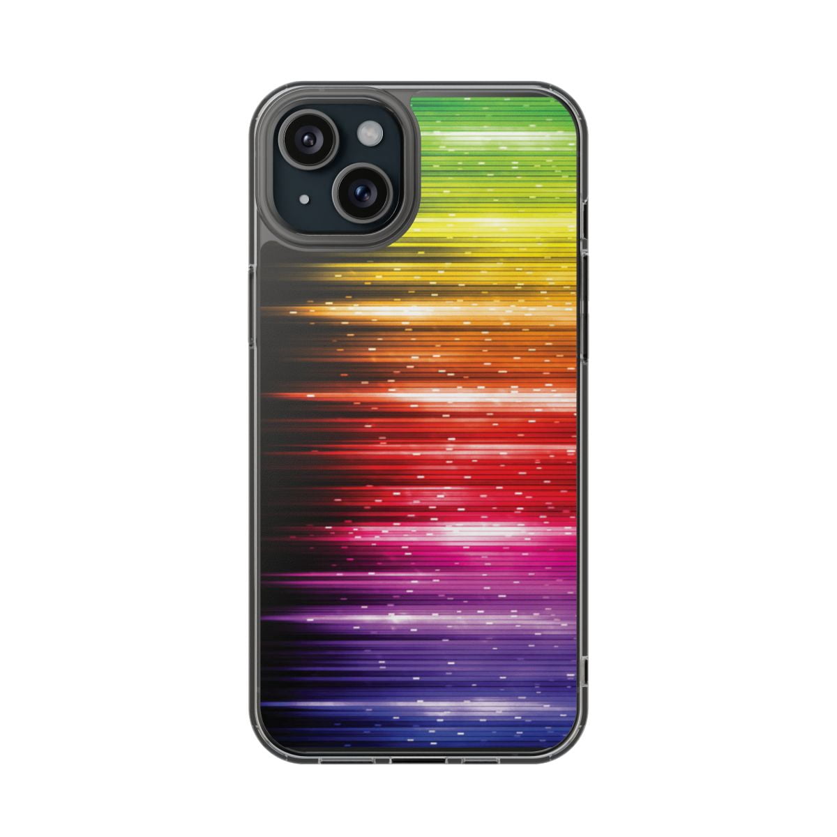 Clear Hybrid Shockproof Case for Apple iPhone 15 PLUS - Vibrant Rainbow ...