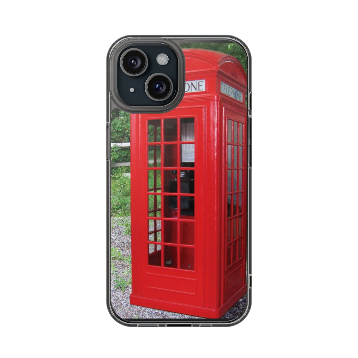 DistinctInk Clear Hybrid Case for Apple iPhone 15 (6.1" Screen) - Red ...