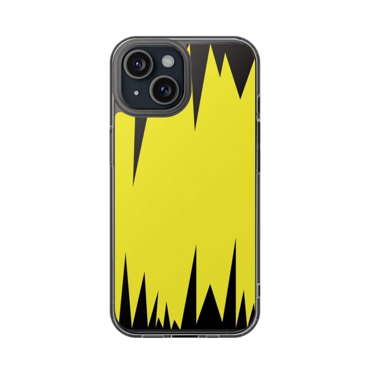 Clear Hybrid Shockproof Case for Apple iPhone 15 - Spiky Yellow and ...