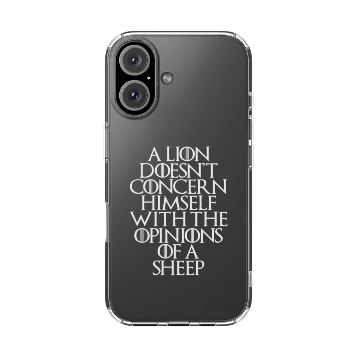 DistinctInk Clear Hybrid Case for Apple iPhone 16 (6.1" Screen) - Lion ...