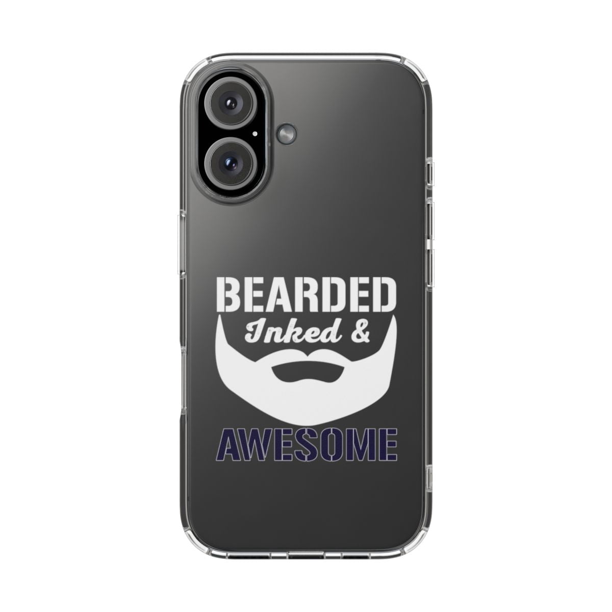 Clear Hybrid Shockproof Case for Apple iPhone 16 PLUS - Bearded Inked ...