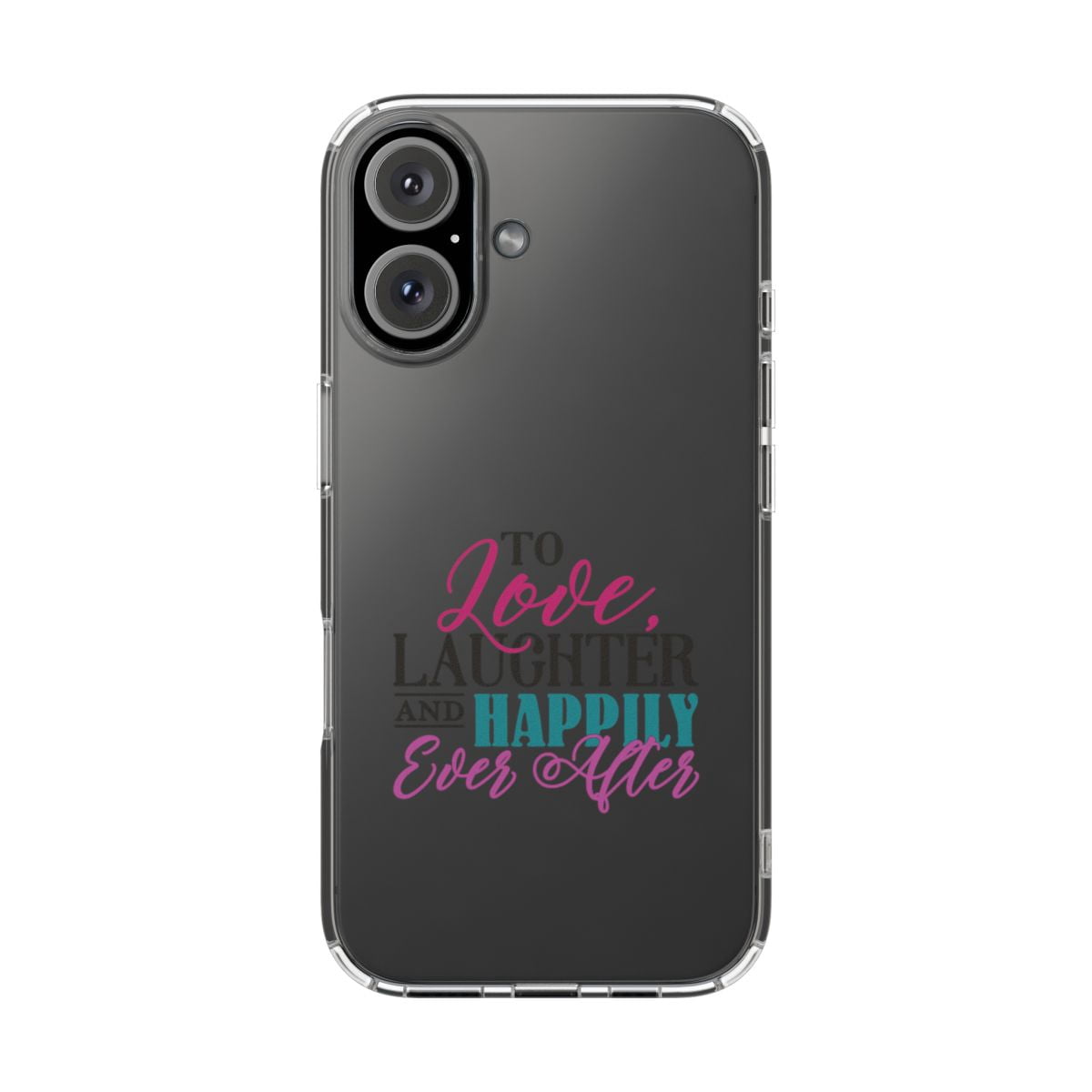 Clear Hybrid Shockproof Case for Apple iPhone 16 PLUS - Love Laughter ...