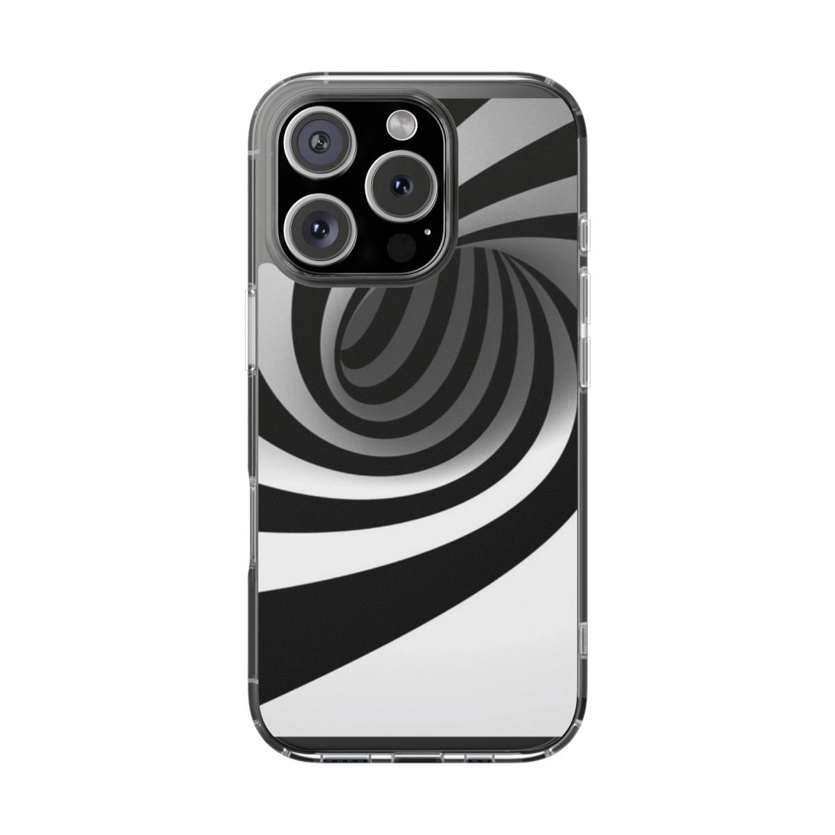 Clear Hybrid Shockproof Case for Apple iPhone 16 PRO - Black and White ...