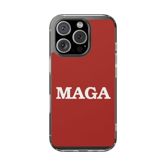 Clear Hybrid Shockproof Case for Apple iPhone 16 PRO - MAGA Bold White ...