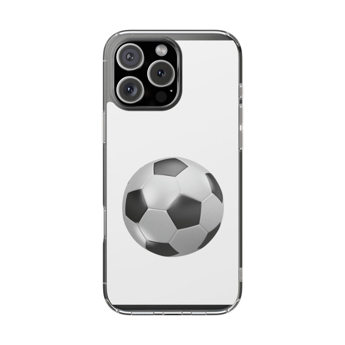 Clear Hybrid Shockproof Case for Apple iPhone 16 Pro MAX - 3D Soccer ...