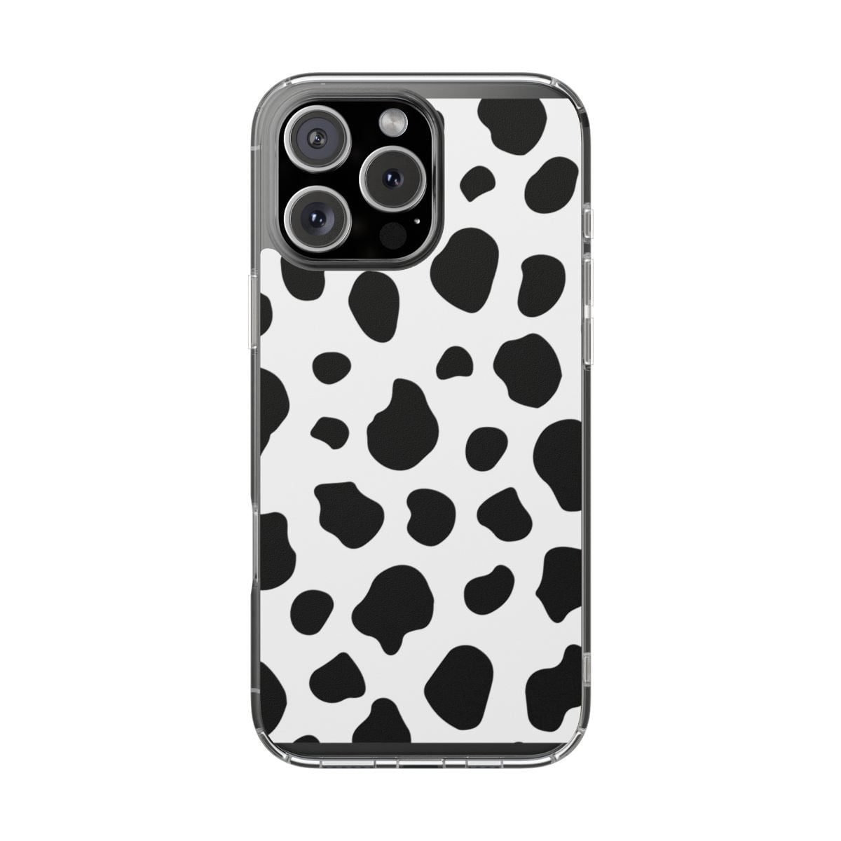Clear Hybrid Shockproof Case for Apple iPhone 16 Pro MAX - Cow Print ...