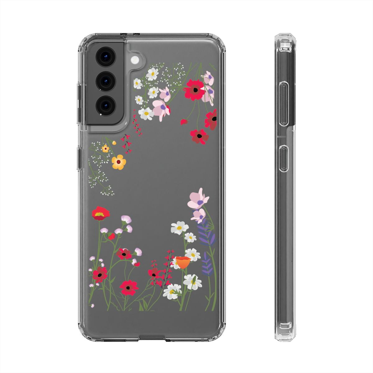Clear Hybrid Shockproof Case for Samsung Galaxy S21 - Colorful ...