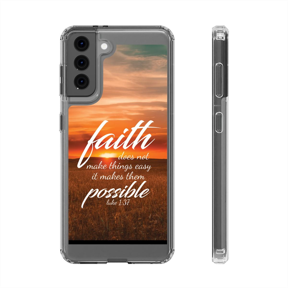 DistinctInk Clear Hybrid Case for Samsung Galaxy S21 (6.2" Screen ...