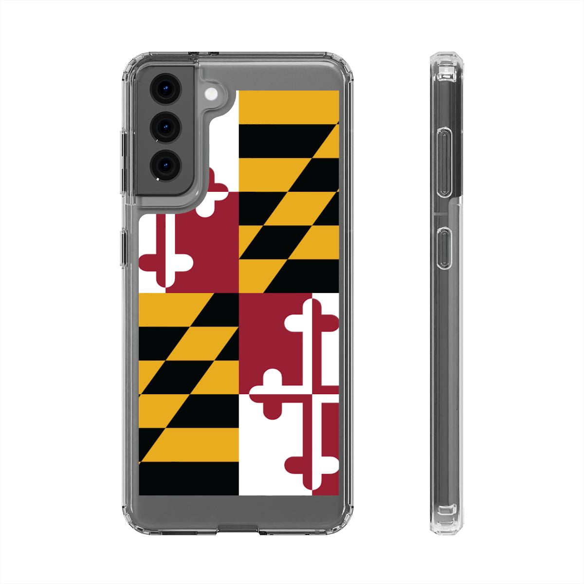 Clear Hybrid Shockproof Case for Samsung Galaxy S21 - Maryland Pride ...