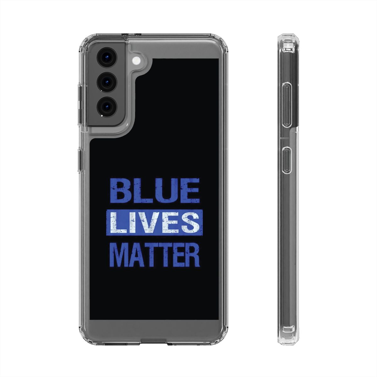 Clear Hybrid Shockproof Case for Samsung Galaxy S21 PLUS - Blue Lives ...