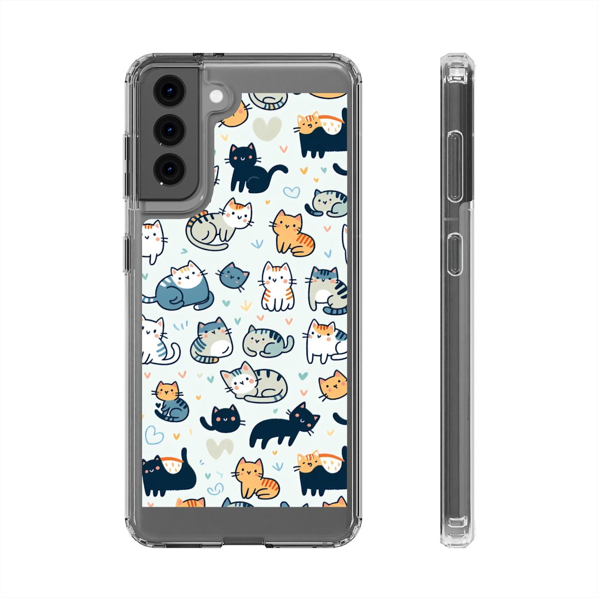 Clear Hybrid Shockproof Case for Samsung Galaxy S21 PLUS - Cute Cartoon ...
