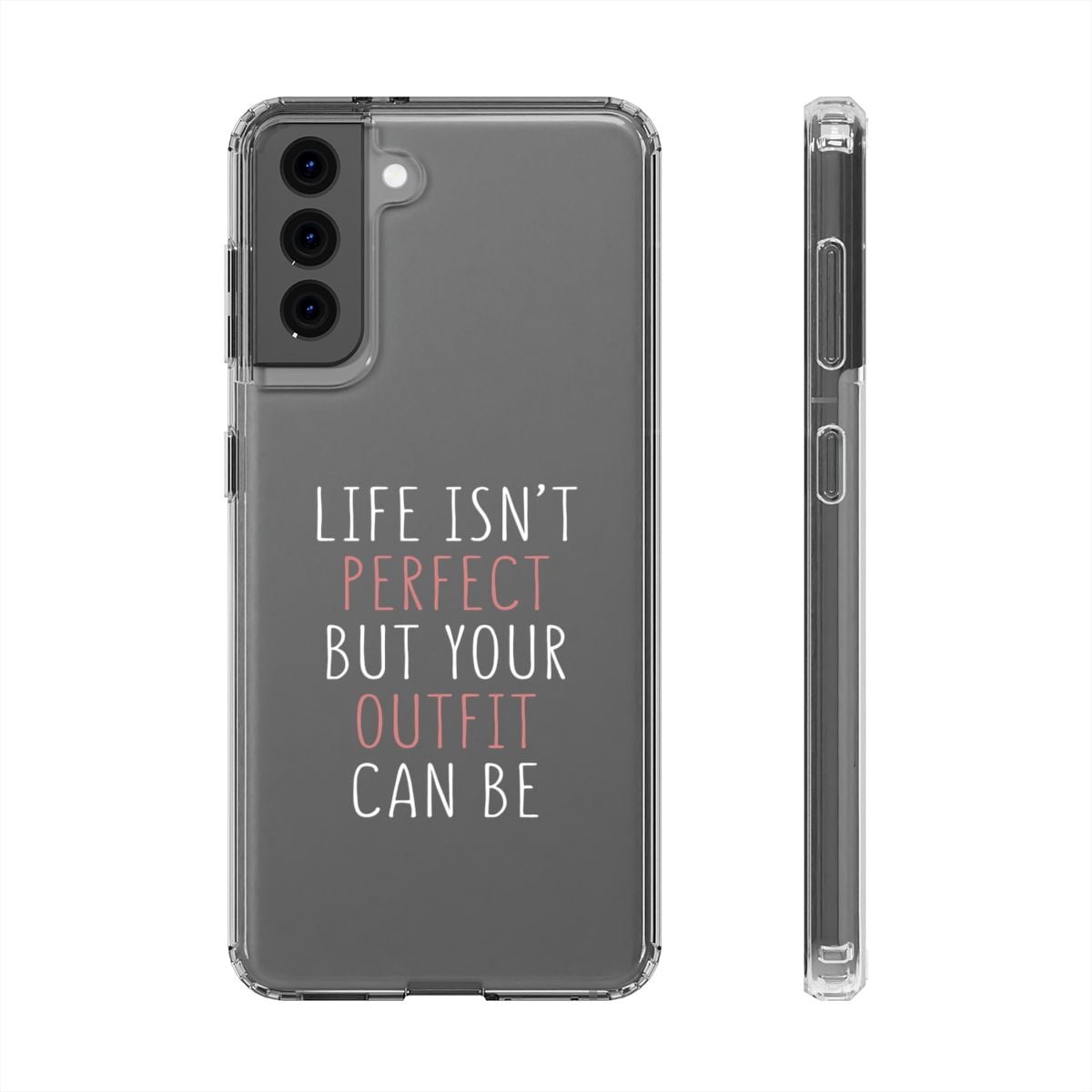 DistinctInk Clear Hybrid Case for Samsung Galaxy S21 Plus (6.7" Screen ...