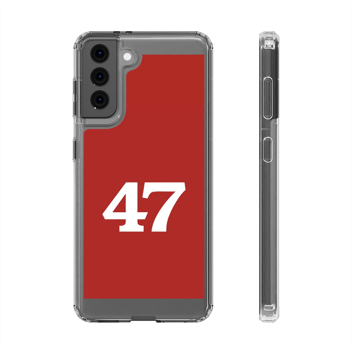 Clear Hybrid Shockproof Case for Samsung Galaxy S21 PLUS - Red and ...