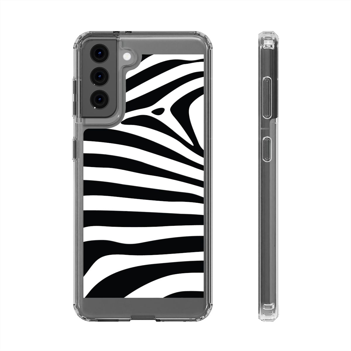 Clear Hybrid Shockproof Case for Samsung Galaxy S21 - Zebra Stripe ...
