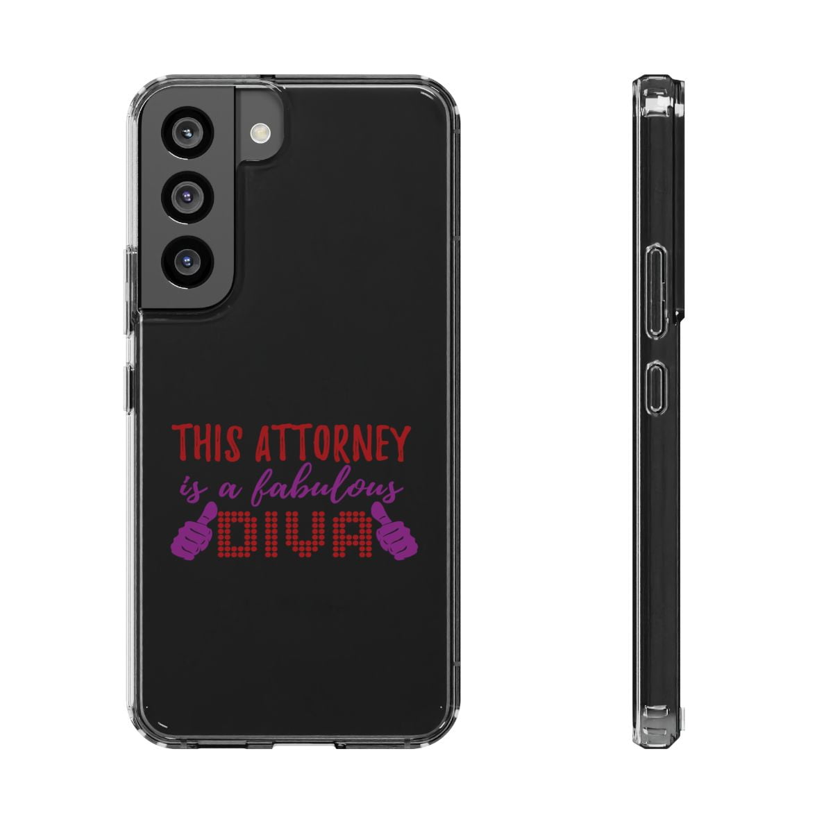 Clear Hybrid Shockproof Case for Samsung Galaxy S22 - Attorney Fabulous ...