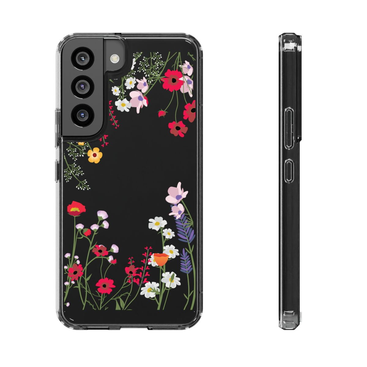 Clear Hybrid Shockproof Case for Samsung Galaxy S22 - Colorful ...