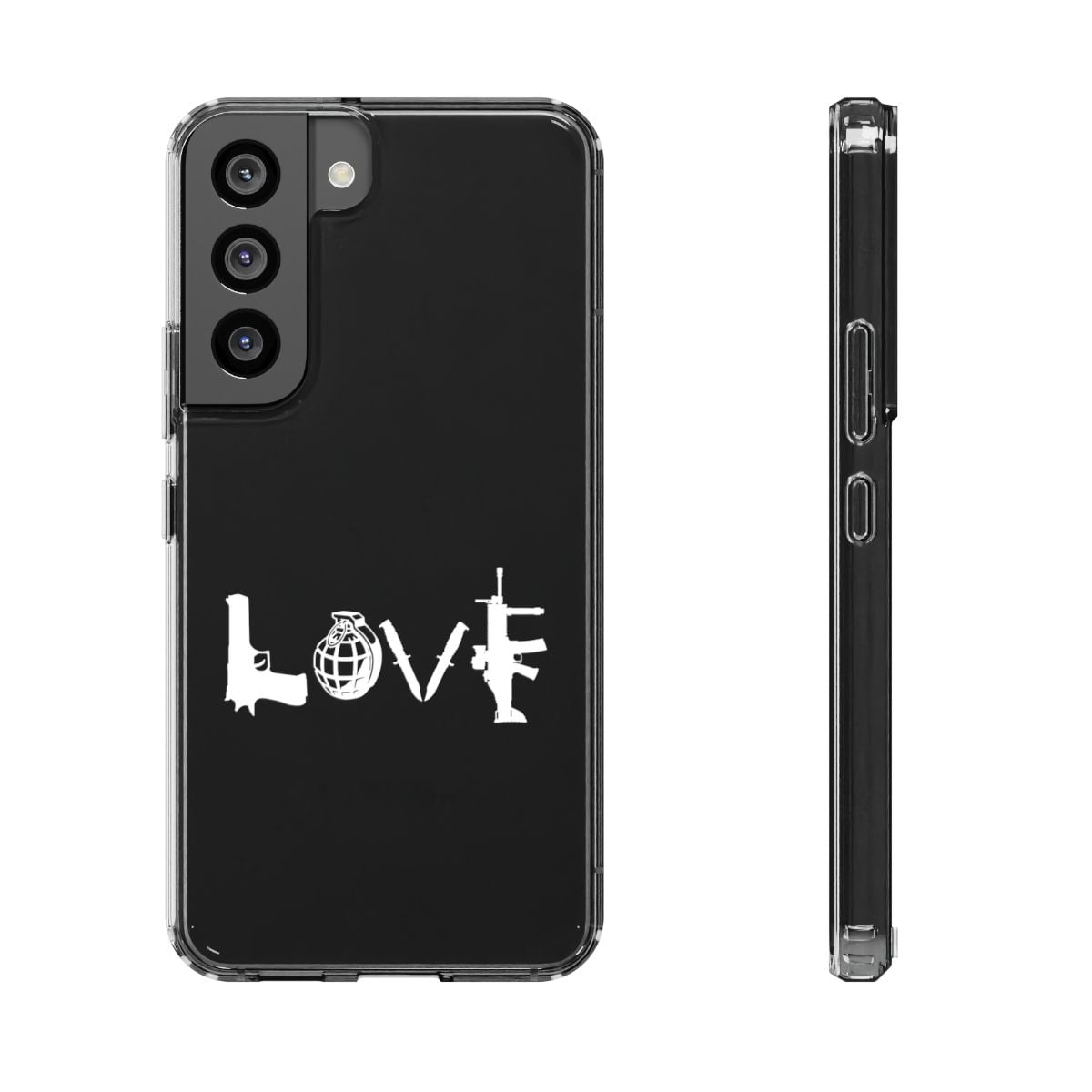 Clear Hybrid Shockproof Case for Samsung Galaxy S22 - Love Weaponry Art ...