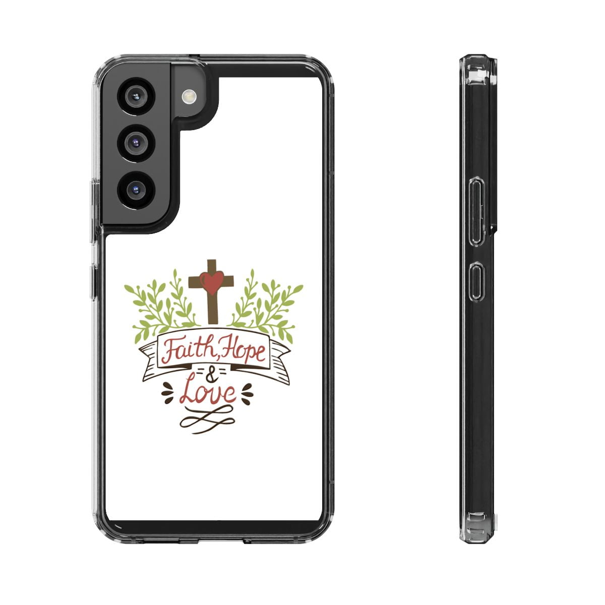 Clear Hybrid Shockproof Case for Samsung Galaxy S22 PLUS - Faith Hope ...